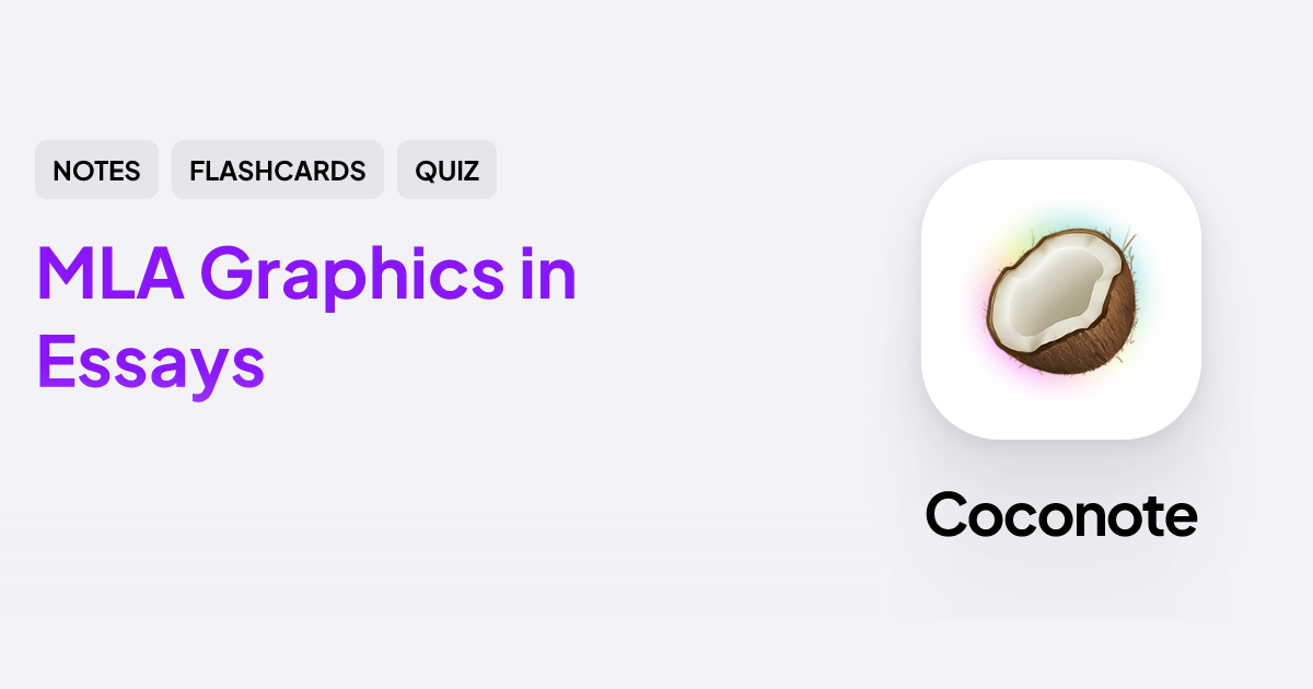 MLA Graphics in Essays | Coconote