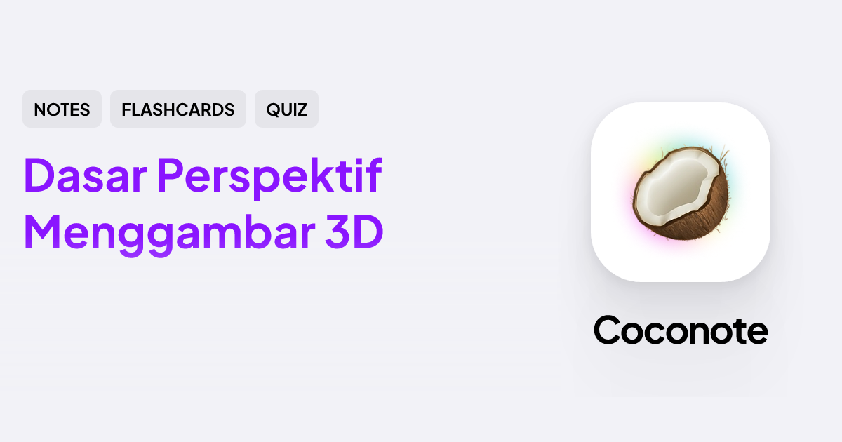 Dasar Perspektif Menggambar 3D | Coconote