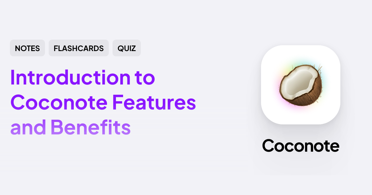 Introduction to Coconote Features and Benefits | Coconote