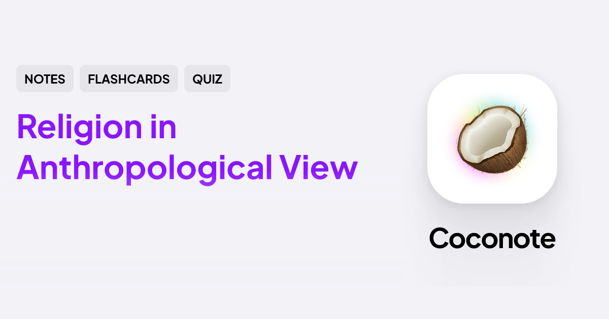 Religion in Anthropological View | Coconote