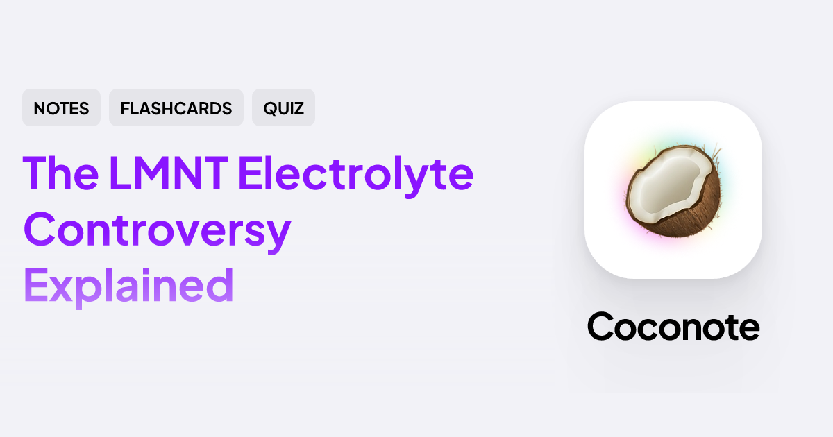 The LMNT Electrolyte Controversy Explained | Coconote