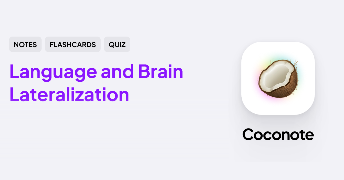 Language and Brain Lateralization | Coconote
