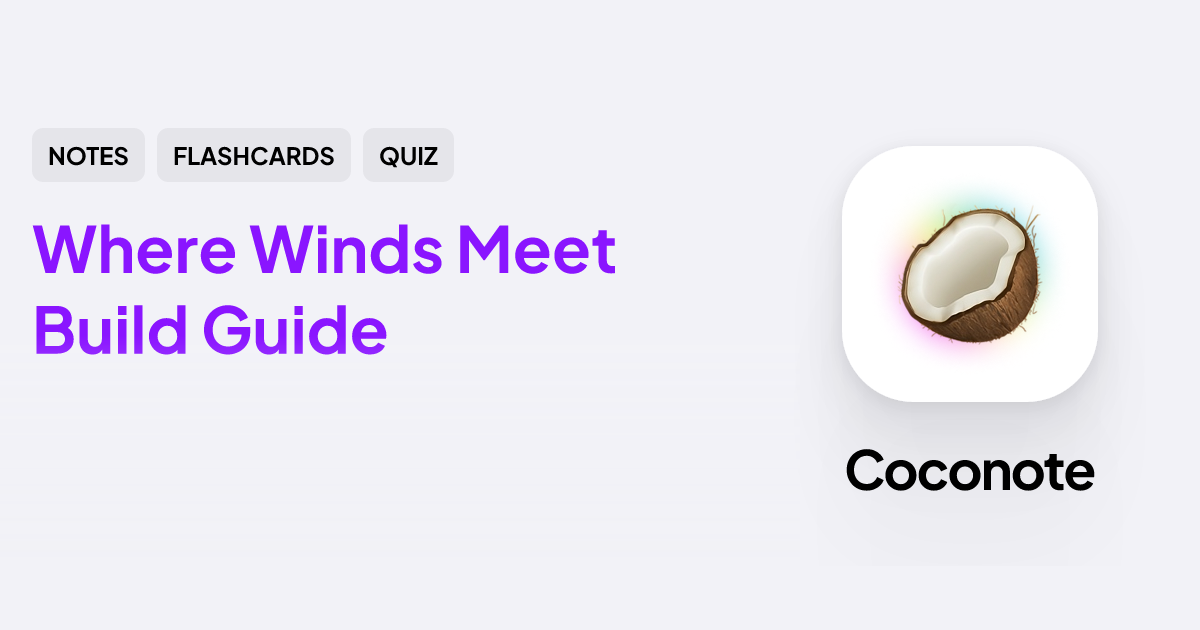 Where Winds Meet Build Guide | Coconote