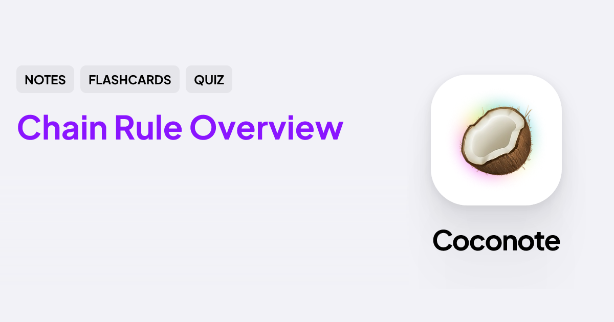 Chain Rule Overview | Coconote