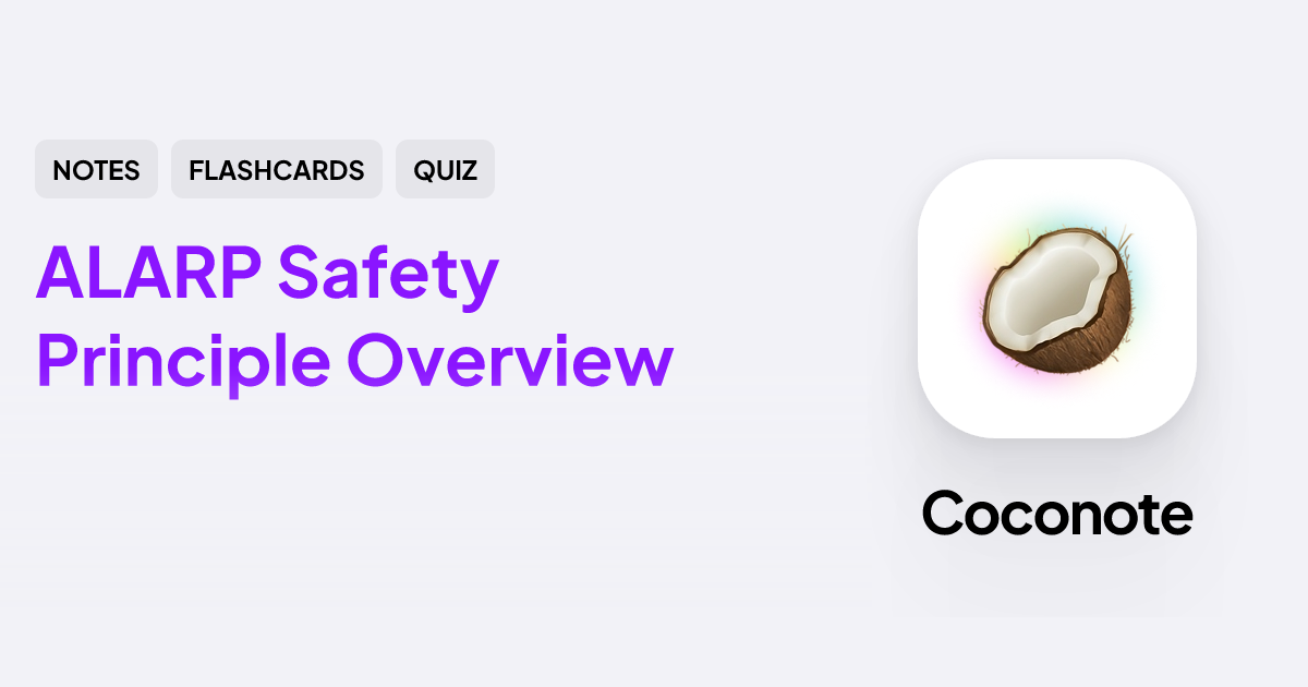 ALARP Safety Principle Overview | Coconote