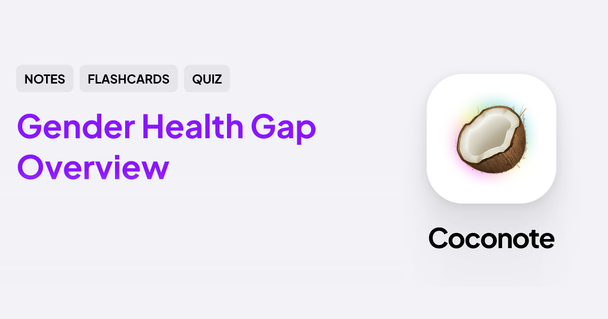 Gender Health Gap Overview | Coconote