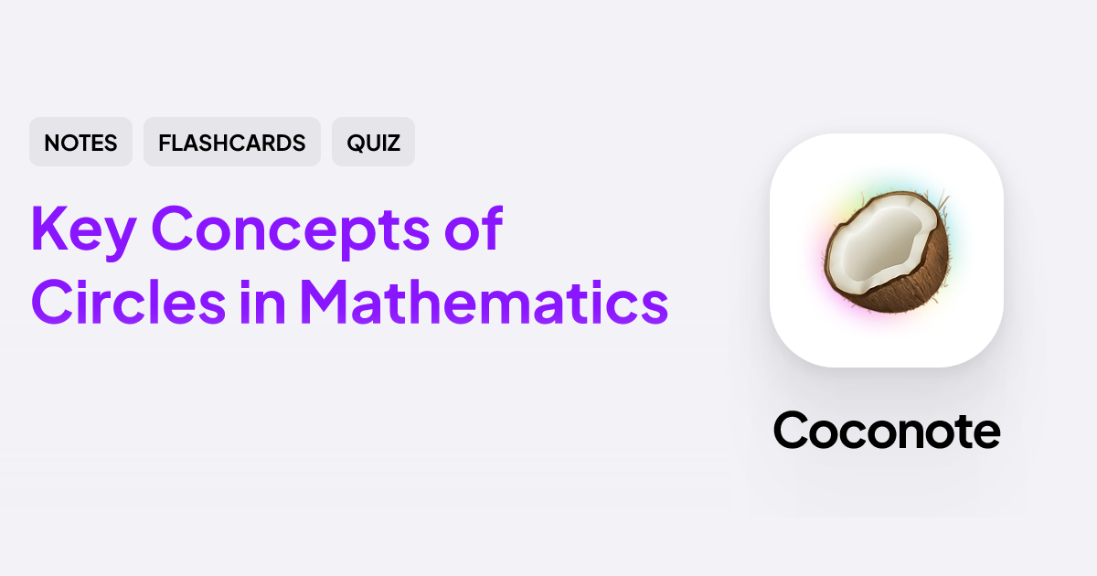 Key Concepts of Circles in Mathematics | Coconote