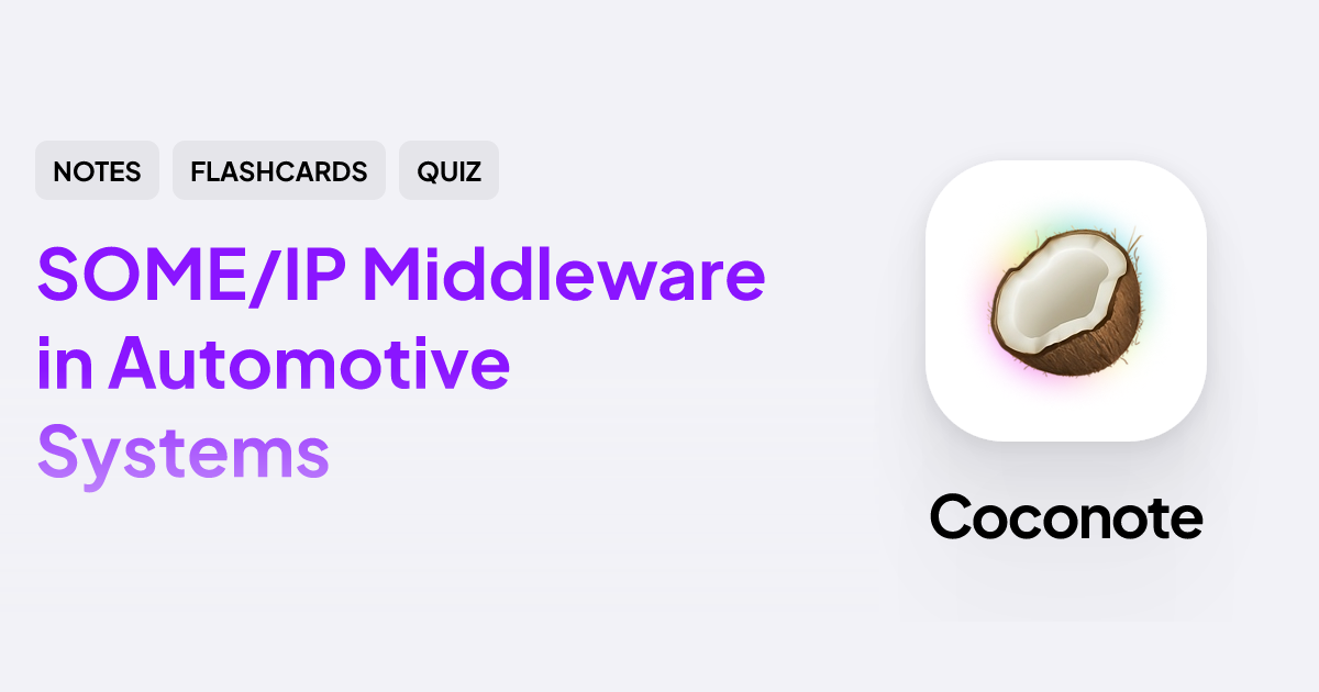 SOME/IP Middleware in Automotive Systems | Coconote