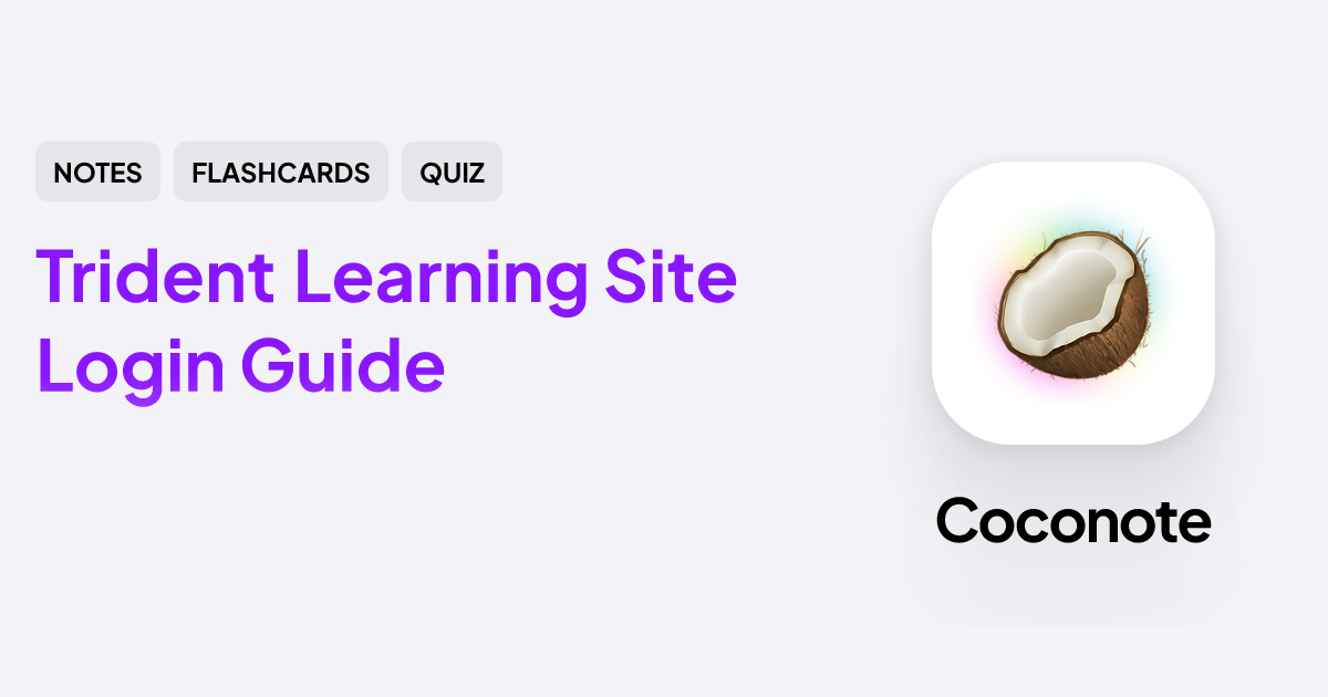 Trident Learning Site Login Guide | Coconote