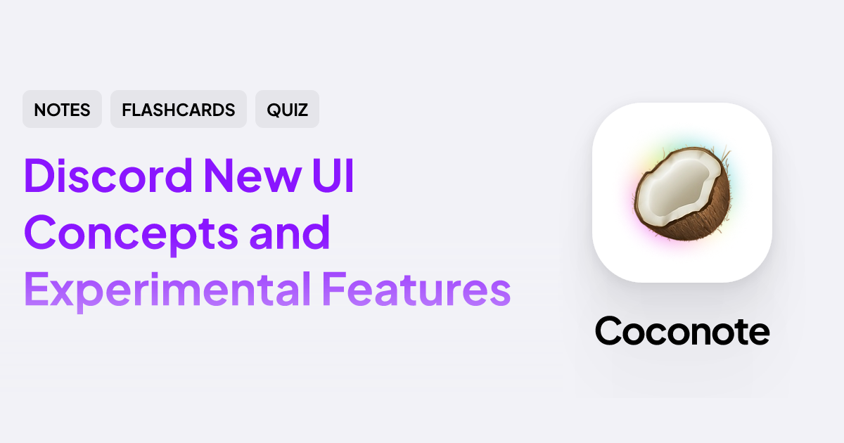 Discord New UI Concepts and Experimental Features | Coconote