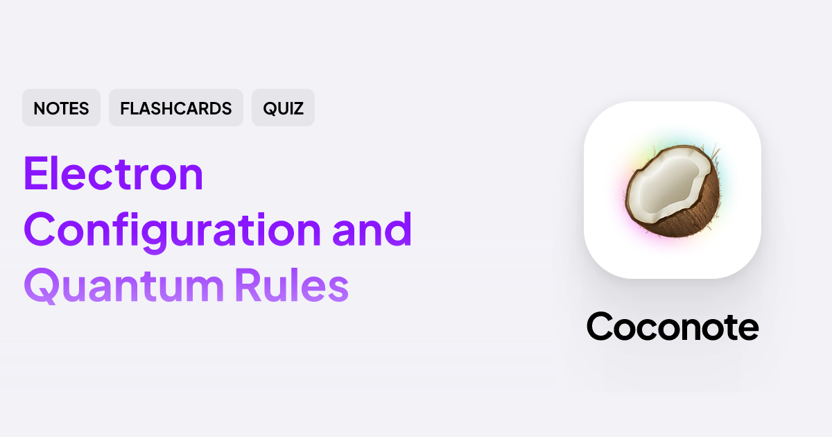 Electron Configuration and Quantum Rules | Coconote