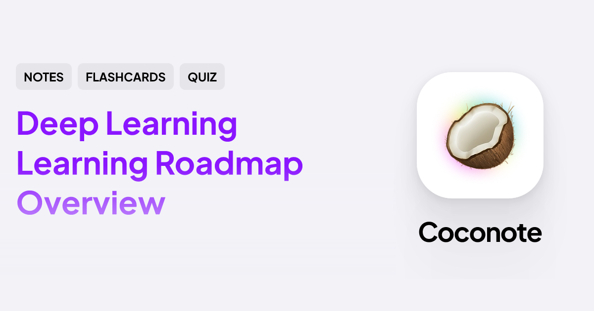 Deep Learning Learning Roadmap Overview | Coconote