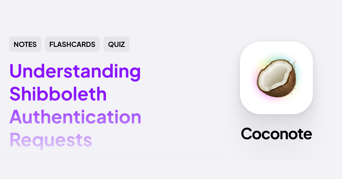 Understanding Shibboleth Authentication Requests | Coconote
