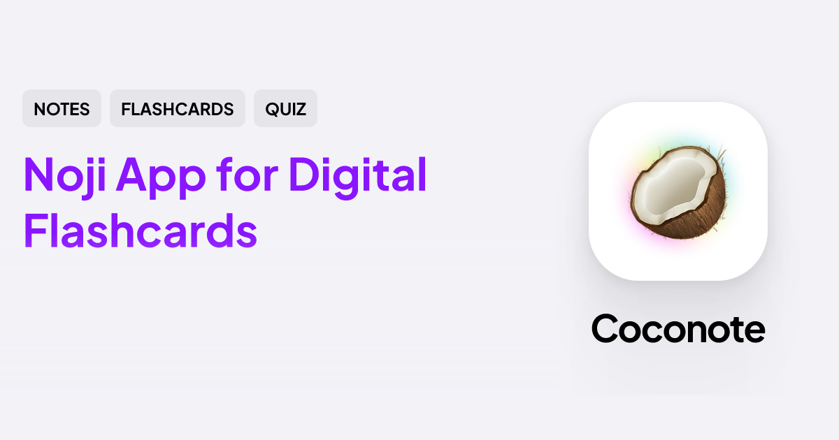 Noji App for Digital Flashcards | Coconote