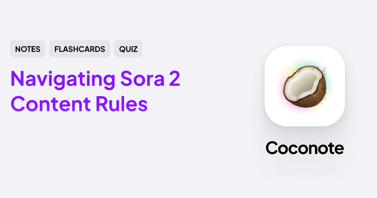 Navigating Sora 2 Content Rules | Coconote