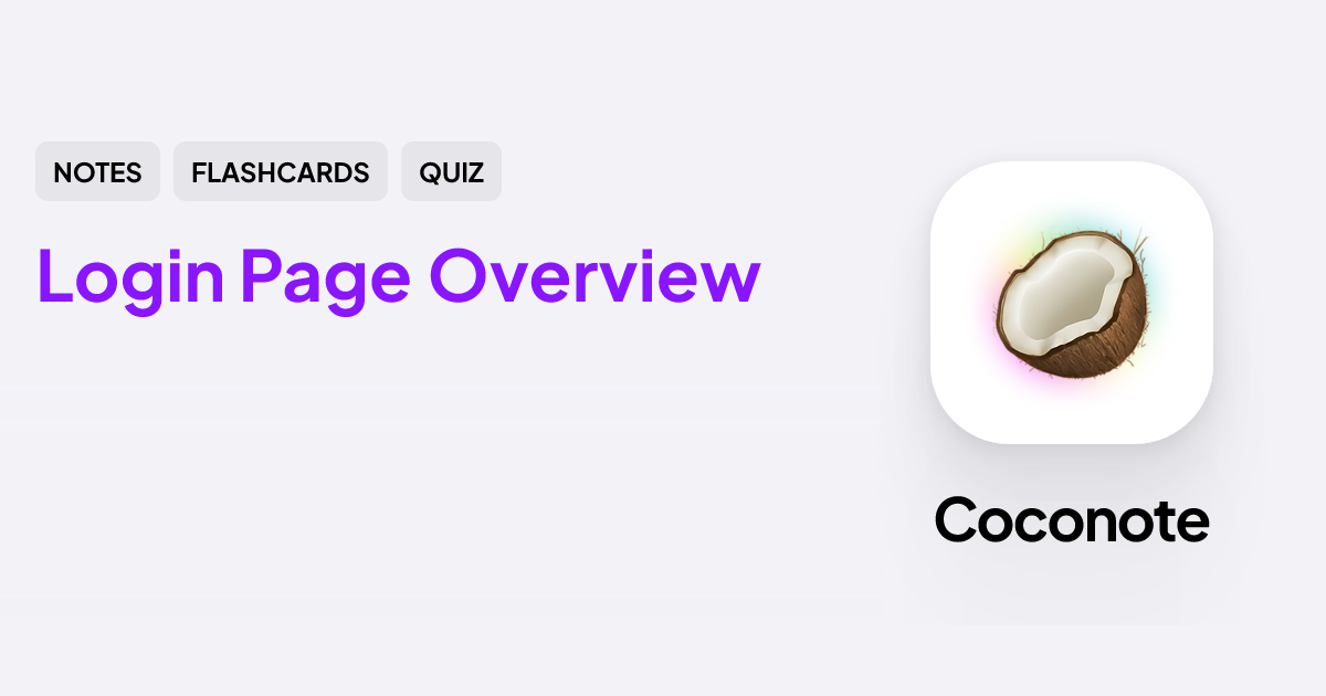 Login Page Overview | Coconote