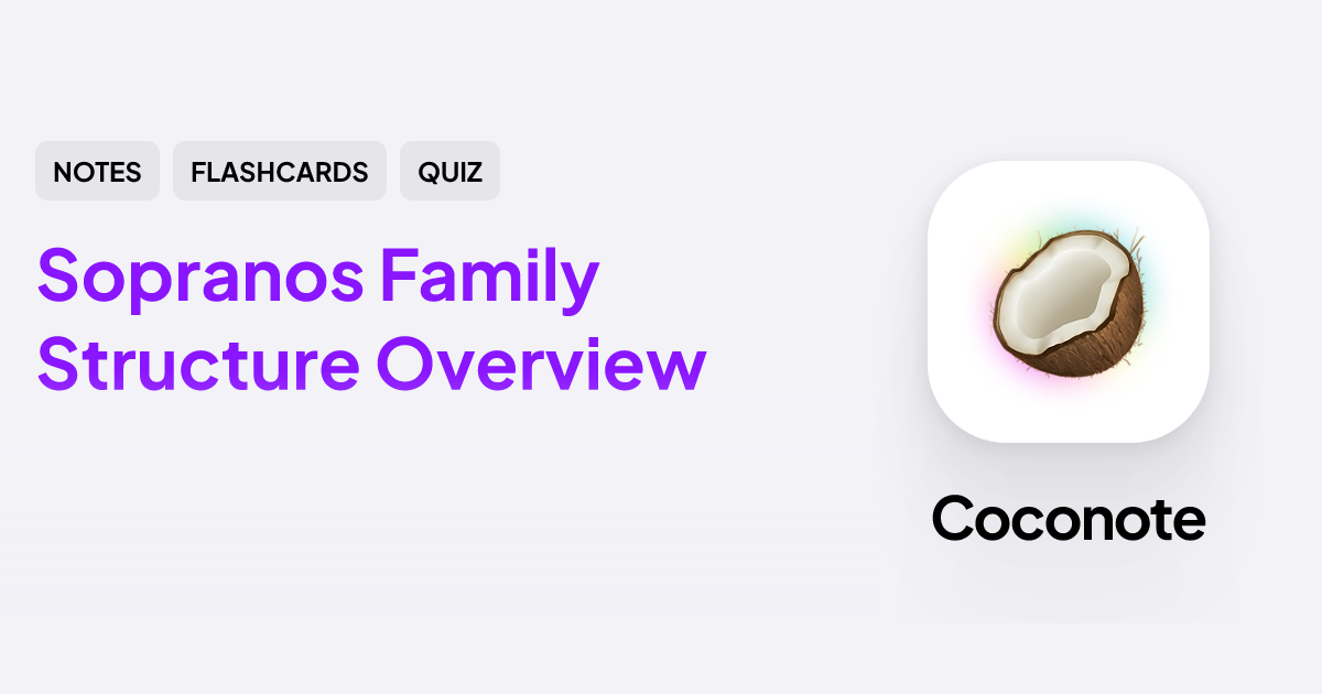 Sopranos Family Structure Overview | Coconote