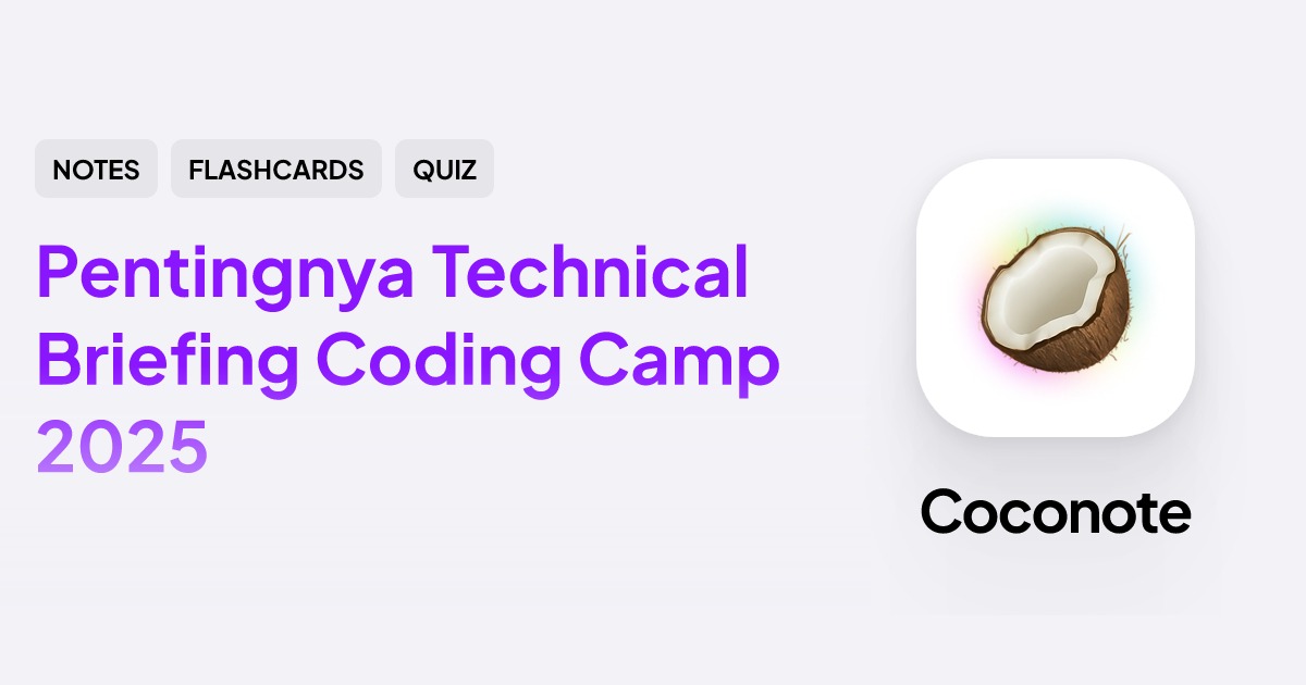 Pentingnya Technical Briefing Coding Camp 2025 | Coconote