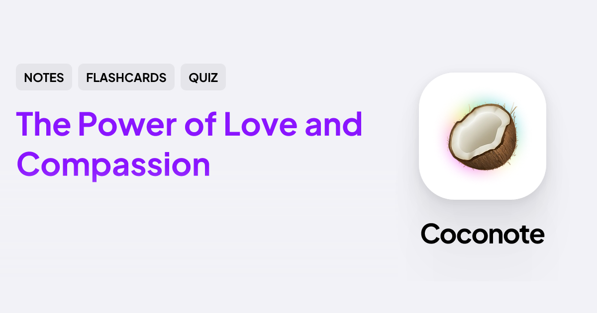 The Power of Love and Compassion