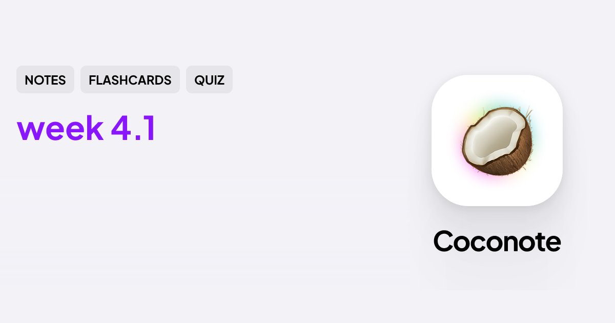 week 4.1 | Coconote
