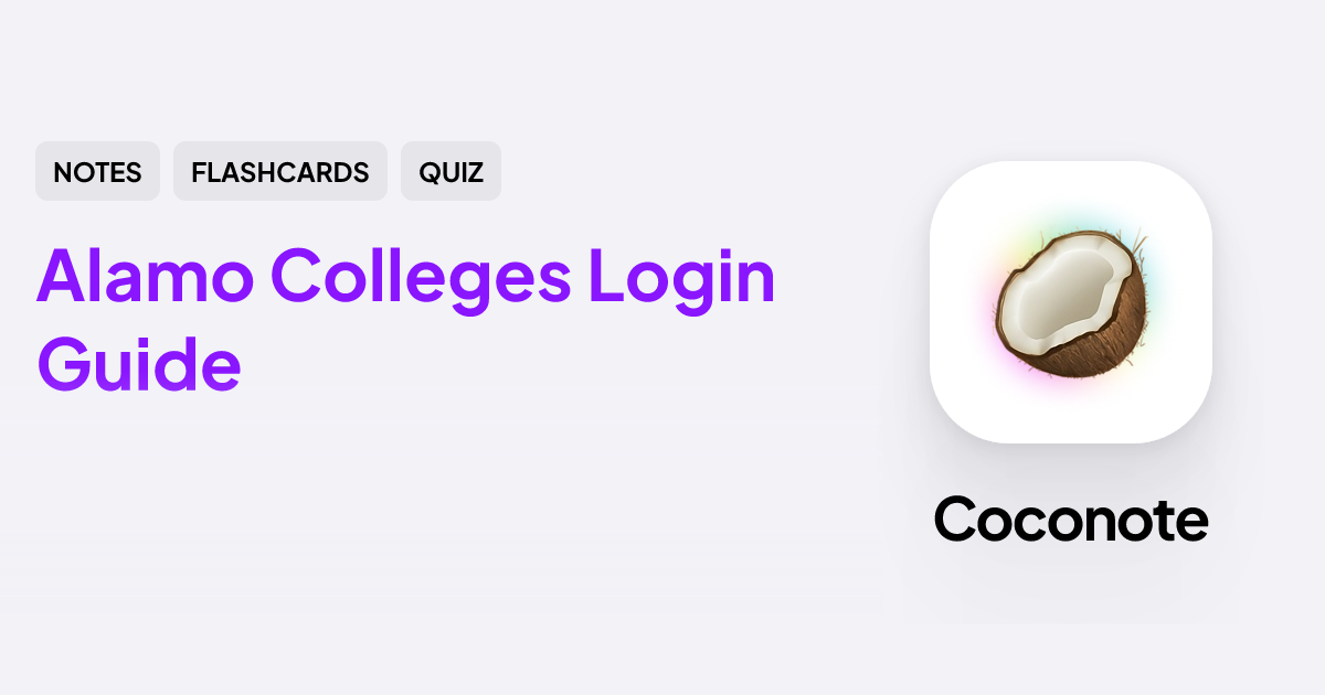 Alamo Colleges Login Guide | Coconote