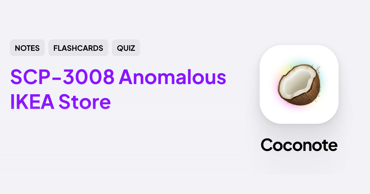SCP-3008 Anomalous IKEA Store | Coconote