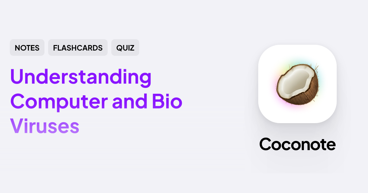 Understanding Computer and Bio Viruses | Coconote