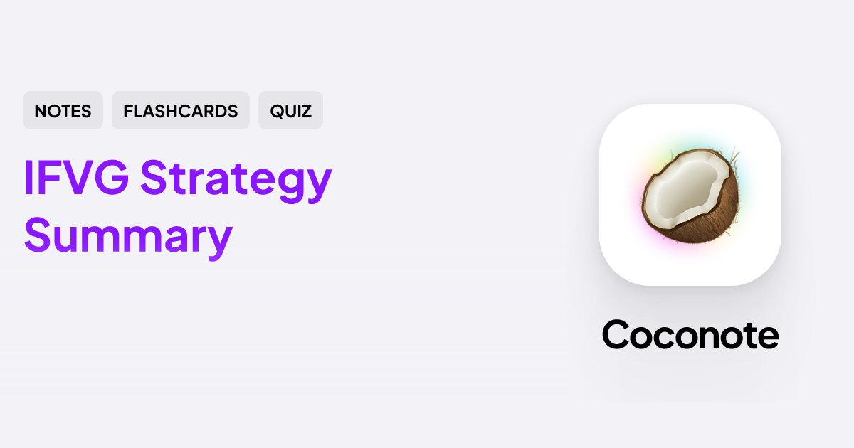IFVG Strategy Summary | Coconote