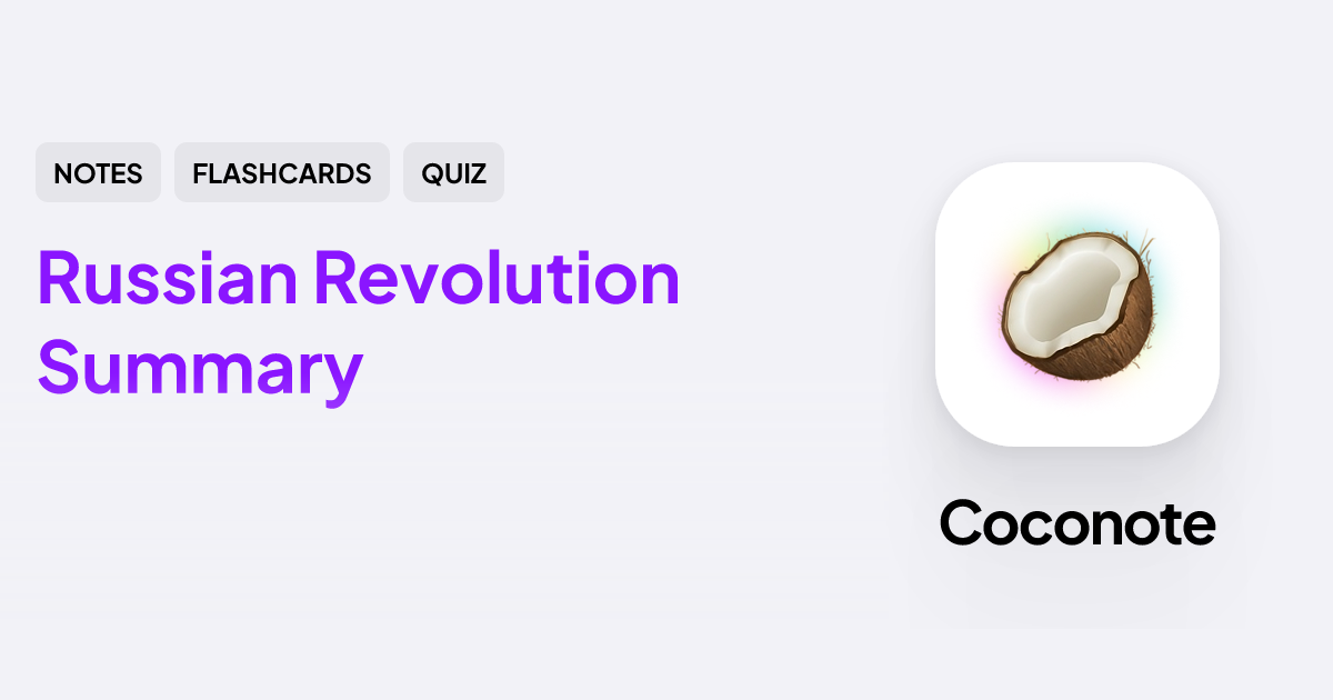 Russian Revolution Summary | Coconote