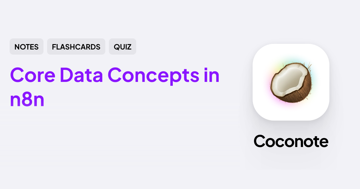 Core Data Concepts in n8n | Coconote