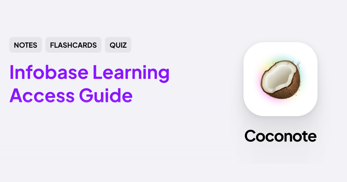 Infobase Learning Access Guide | Coconote