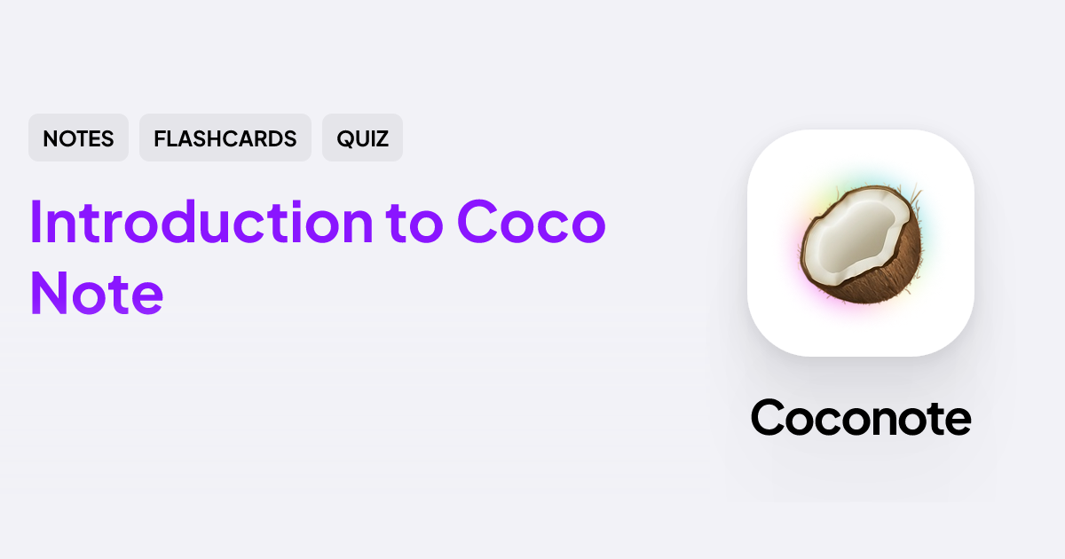 Introduction to Coco Note | Coconote