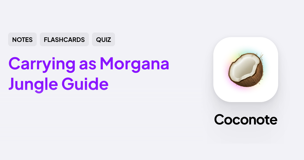 Carrying as Morgana Jungle Guide