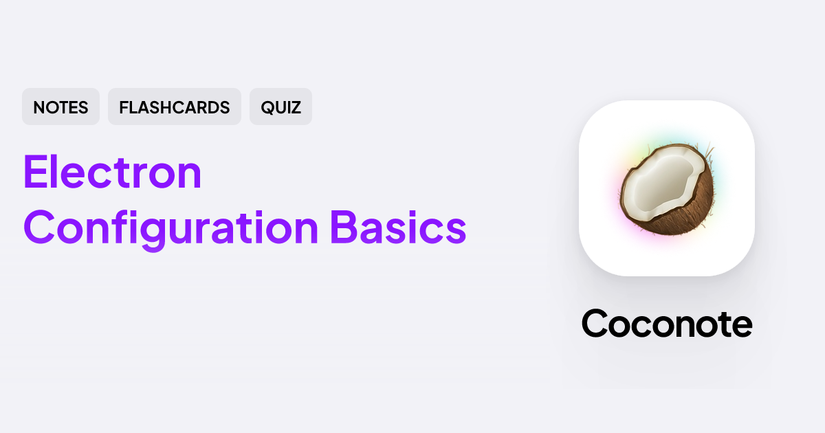 Electron Configuration Basics | Coconote