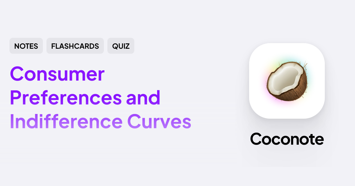 Consumer Preferences and Indifference Curves | Coconote