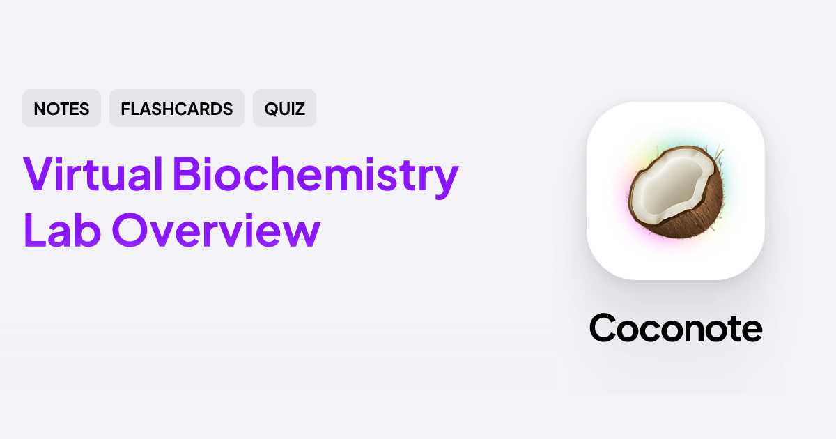Virtual Biochemistry Lab Overview | Coconote