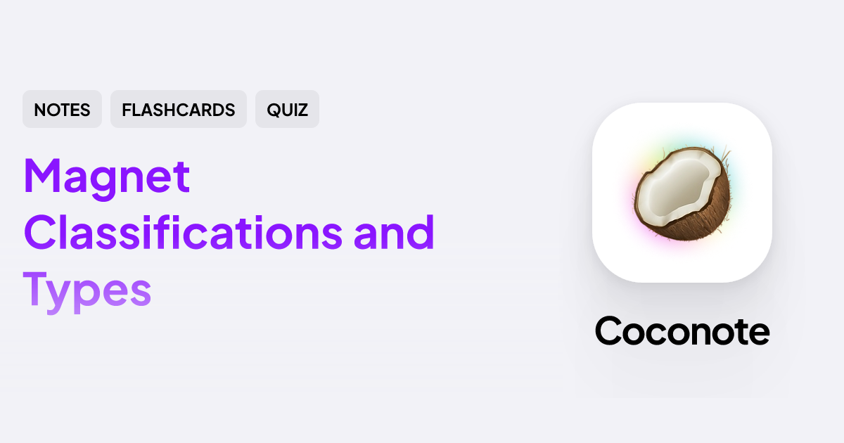 Magnet Classifications and Types | Coconote