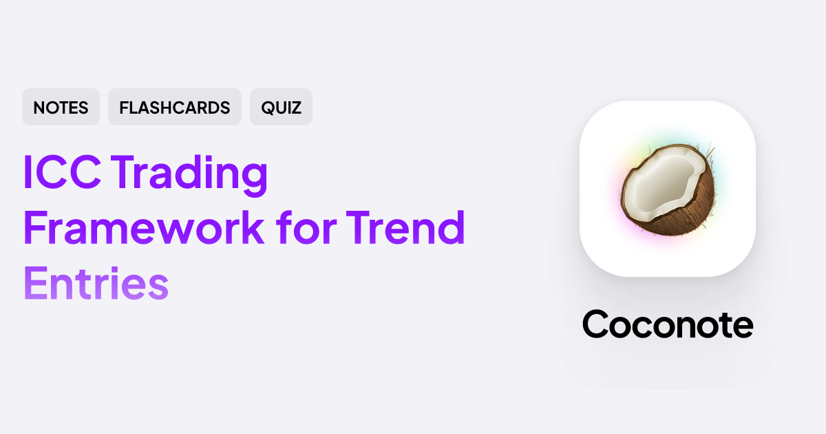 ICC Trading Framework for Trend Entries | Coconote
