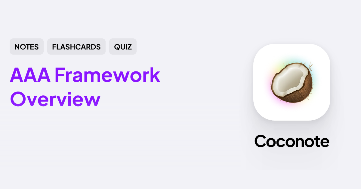 AAA Framework Overview | Coconote