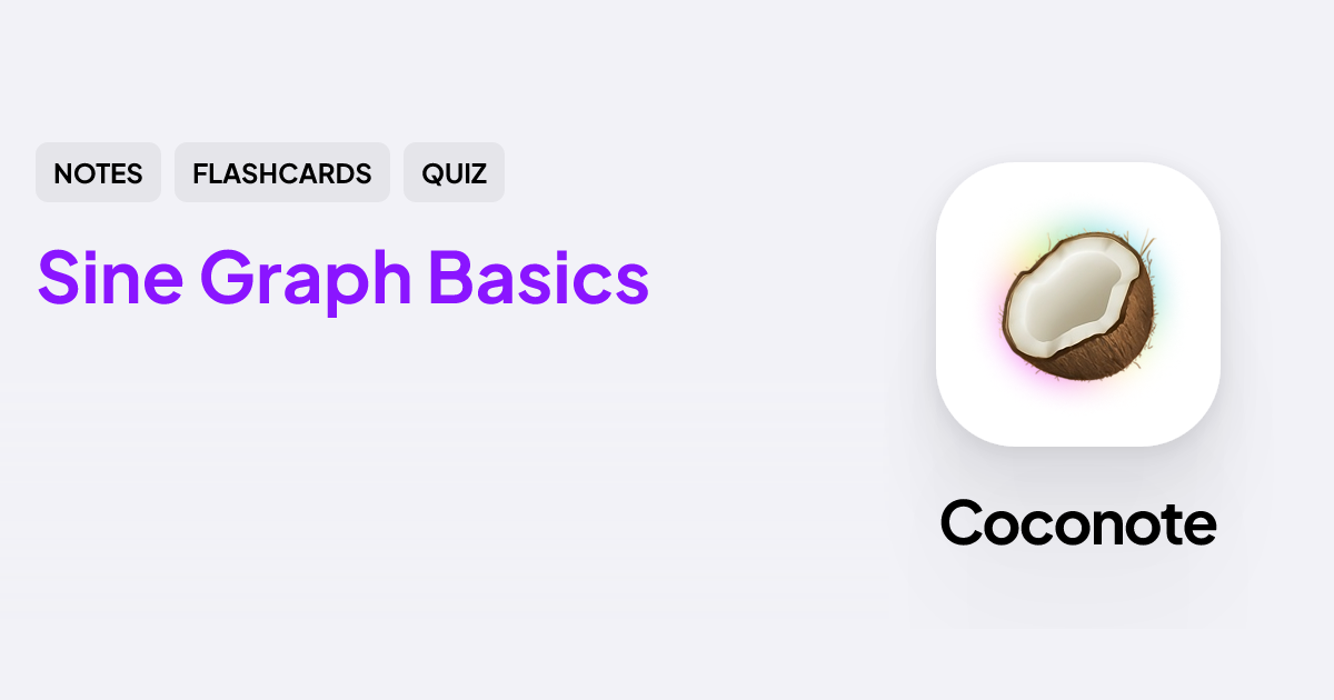 Sine Graph Basics | Coconote