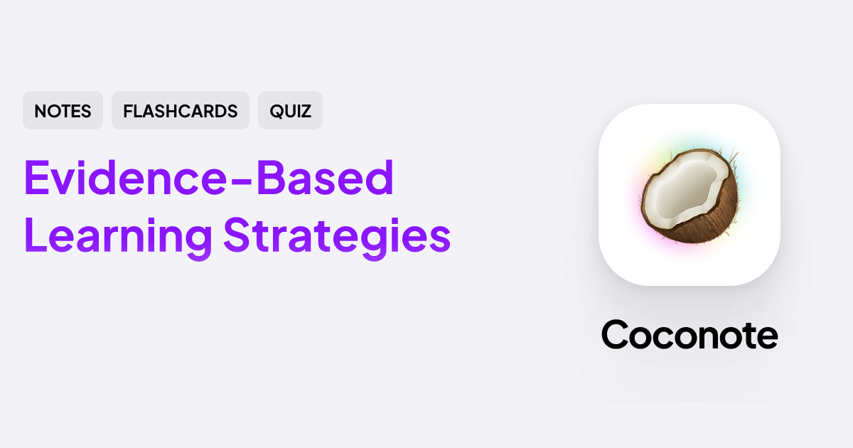 Evidence-Based Learning Strategies | Coconote