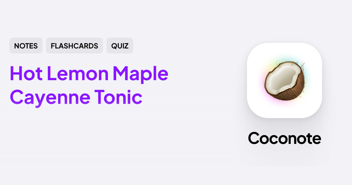 Hot Lemon Maple Cayenne Tonic | Coconote